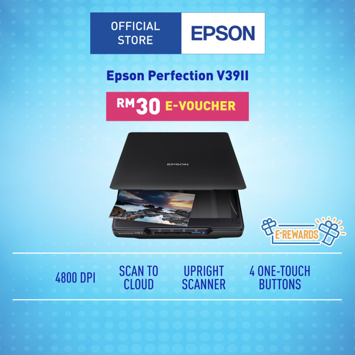[REDEEM TNG RM30] Epson Perfection V39II Flatbed Photo and Document Scanner with 4800 dpi Scan ...
