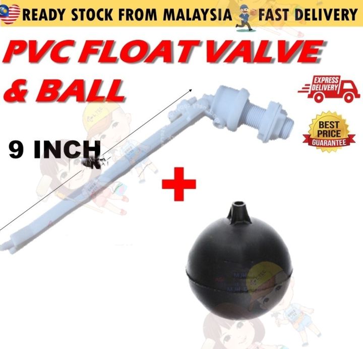 TECHPLAS Replacement Side Inlet PVC Float Valve 9”| Arm and Poly Ball ...