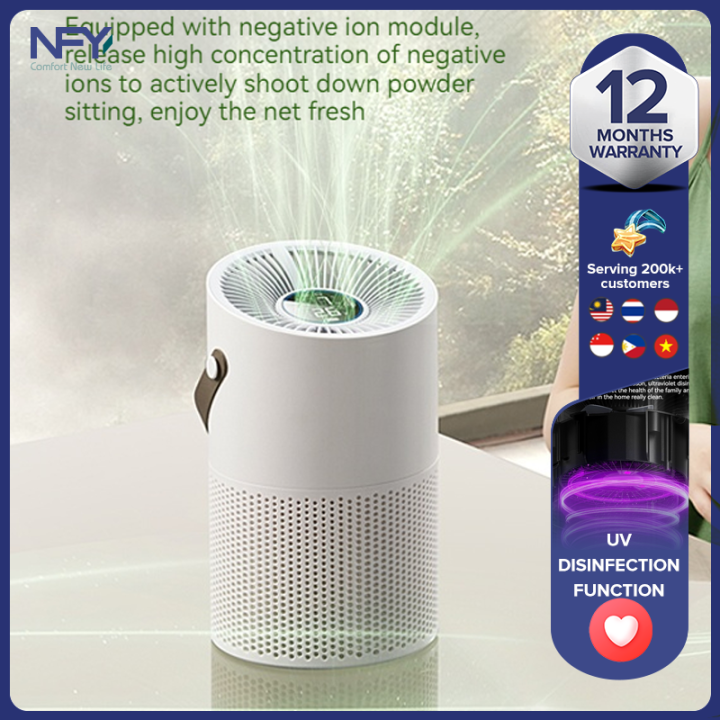 เครื่องฟอกอากาศไอออนลบ CP02เครื่องฟอกอากาศในร่มการฆ่าเชื้อ UVC และการกำจัดฟอร์มาลดีไฮด์ตั้งโต๊ะ ...