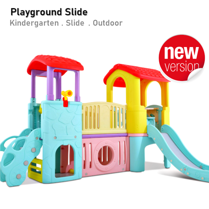 【BIG Size】 8 IN 1 Kindergarden Kid Indoor Outdoor Playground Slide Play ... 【BIG Size】 8 IN 1 Kindergarden Kid Indoor Outdoor Playground Slide Play ...