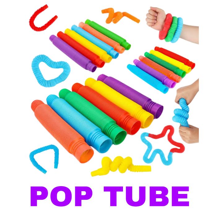 POP TUBE DIY TRENDING FUN COLOR STRESS RELIEVER FOR KIDS AND FAMILY ...
