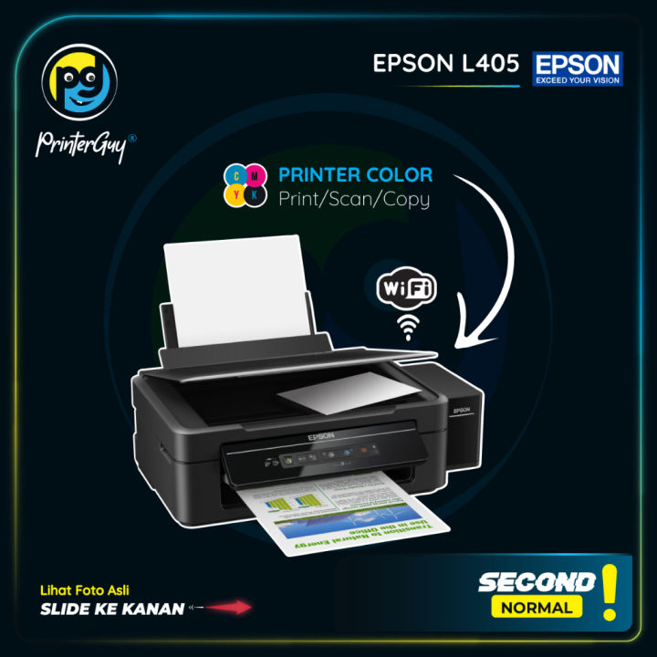 Printer Warna EPSON L405 Print Scan Copy Color – WIFI cetak via HP | Lazada Indonesia
