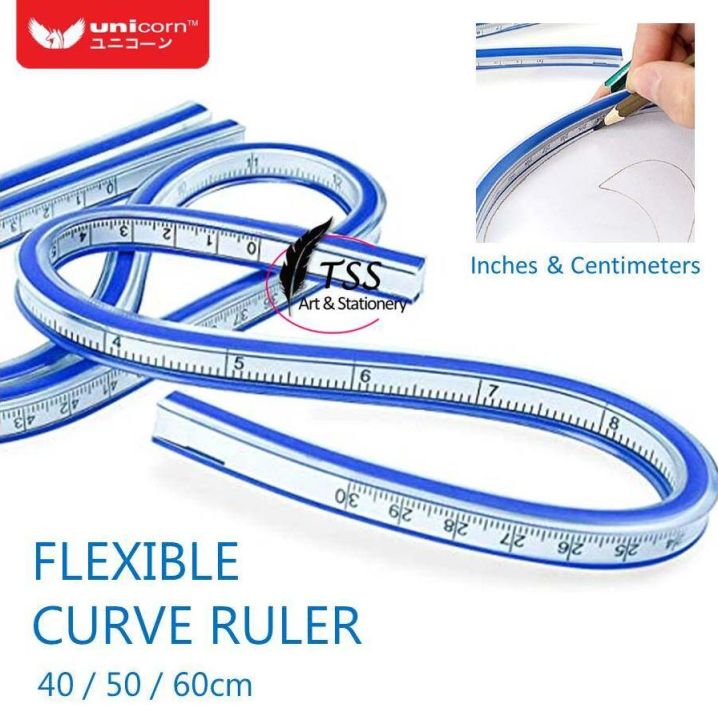 UNICORN Flexible Curve Ruler 40cm / 50cm / 60cm - Flexible Ruler ...