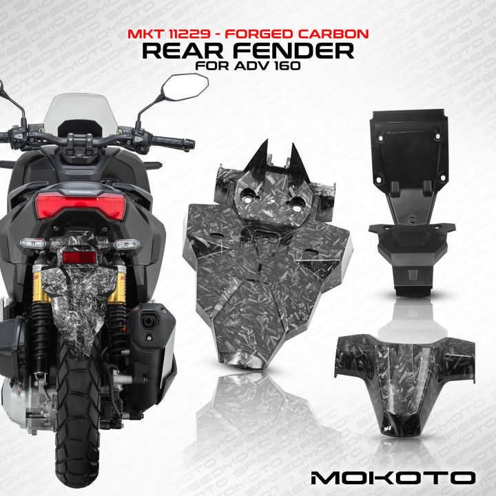 ADV 160 REAR FENDER COVER GARNISH 3 IN 1 SET CARBON / FORGED CARBON FOR ...