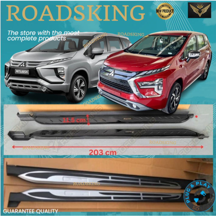 MITSUBISHI X PANDER X-PANDER 2022-2024 FACELIFT FULL BLACK SIDE STEP ...