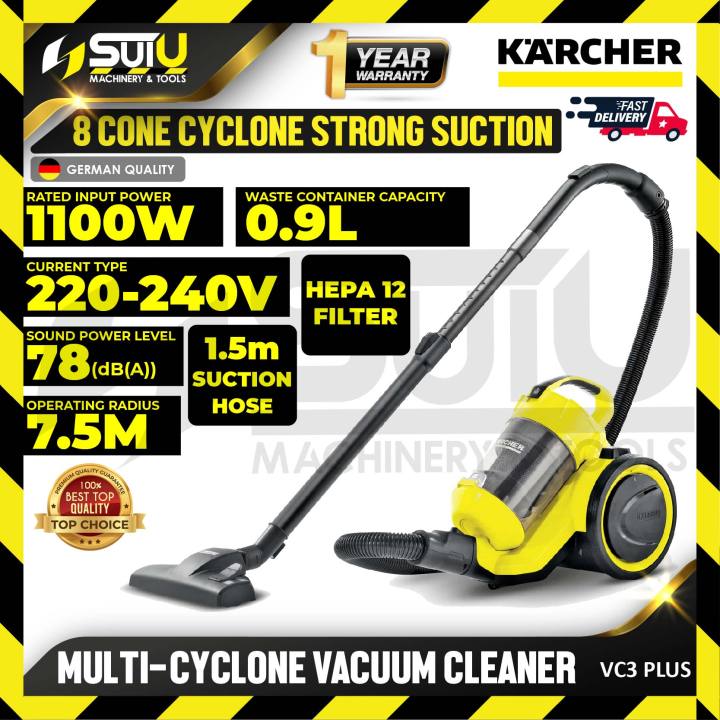 KARCHER VC3 PLUS 0.9L Multi-Cyclone Vacuum Cleaner 1100W | Lazada