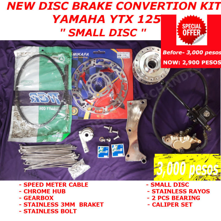 YAMAHA YTX 125 SMALL DISC BRAKE Conversion Kit 3,000, YAMAHA YTX for 17 ...