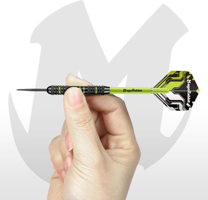 MageRabbit Metal Tip Darts 6 Pieces Professional Steel Darts with 12 ...
