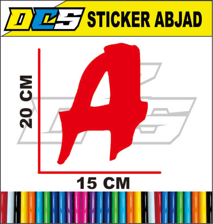 CUTTING STICKER HURUF HURUF ABJAD CUSTOM NAMA STICKER TEMPELAN UNTUK ...