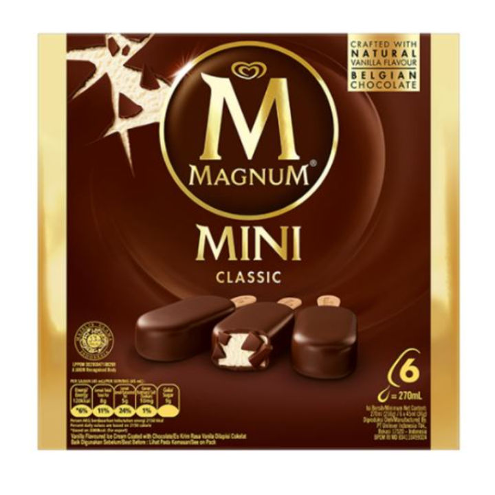 Magnum Minis Ice Cream Classic Pack 45ml x 6s | Lazada PH
