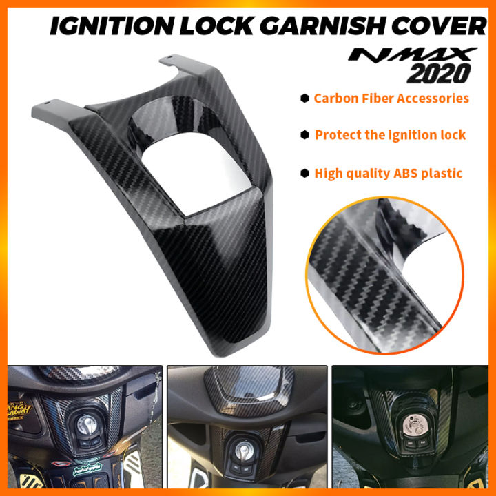 E&M Nmax 2020 Neck Garnish Carbon/Ignition Lock Garnish Carbon Cover 6D ...