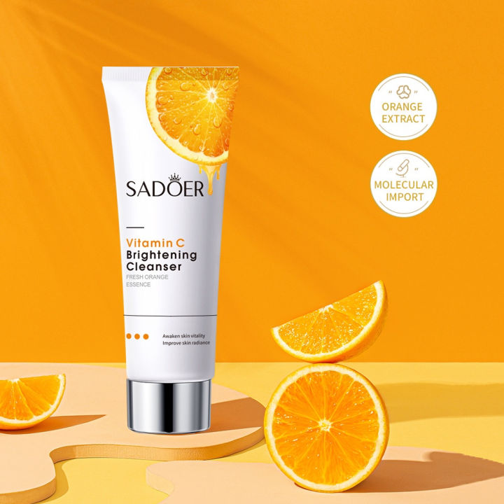 sadore Vitamin C Brightening Cleanser Fresh Orange Essence Hydrating ...