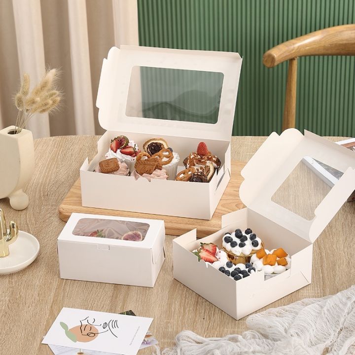 1pc Muffin Box Cupcake Box Pastry Box Cake Packaging Cupcake Box with ...