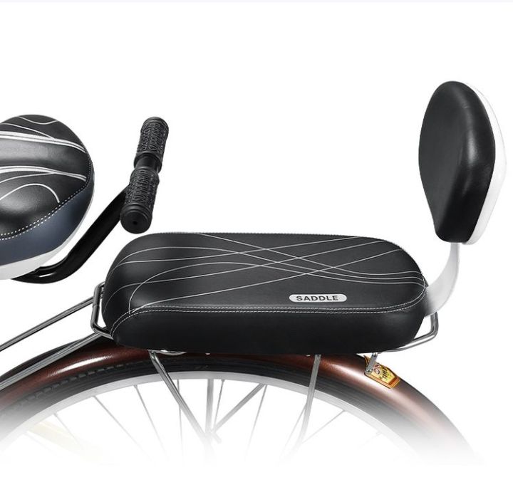 Durable Bicycle Rear Seat back seat with Armreat PU Leather Handle ...