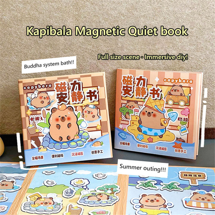 Capybara Magnetic Quiet Book Childrens Educational Dress-up Magnetic ...