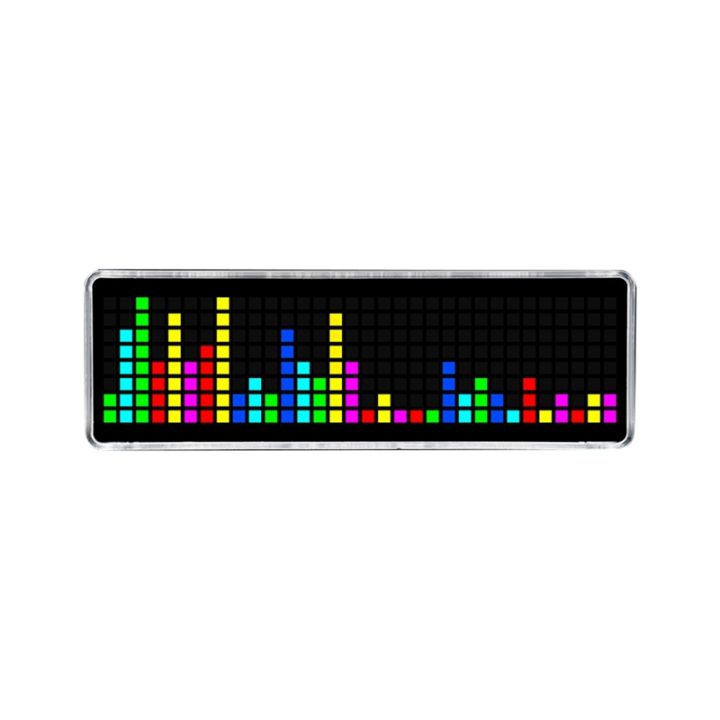 LED Music Spectrum Sound Display Electronic Clock RGB Light Colorful ...
