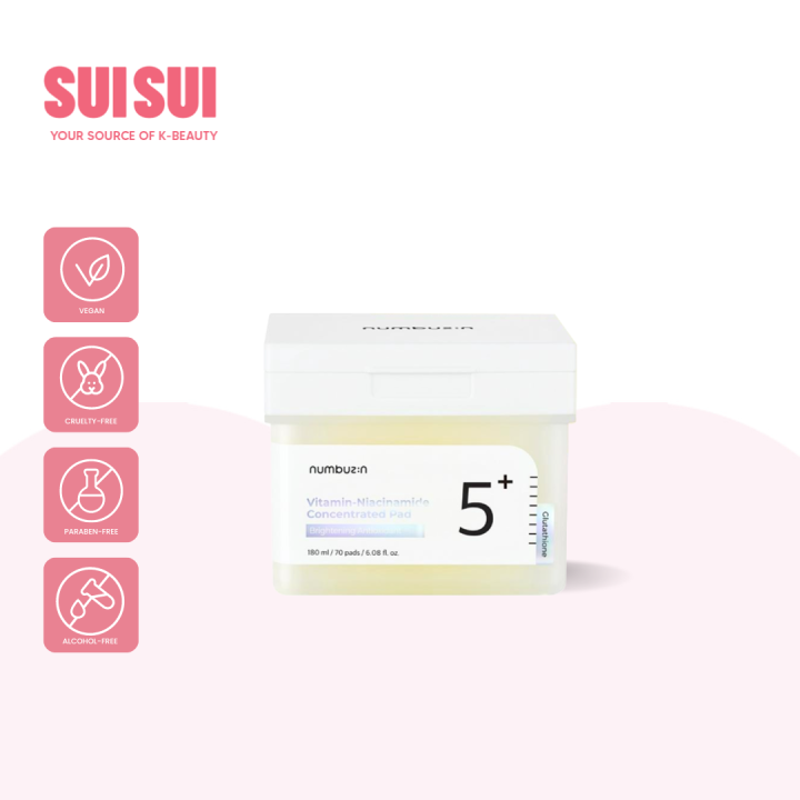 Numbuzin No.5 Vitamin Niacinamide Concentrated Pad 180ml (70 Pads) | Lazada PH