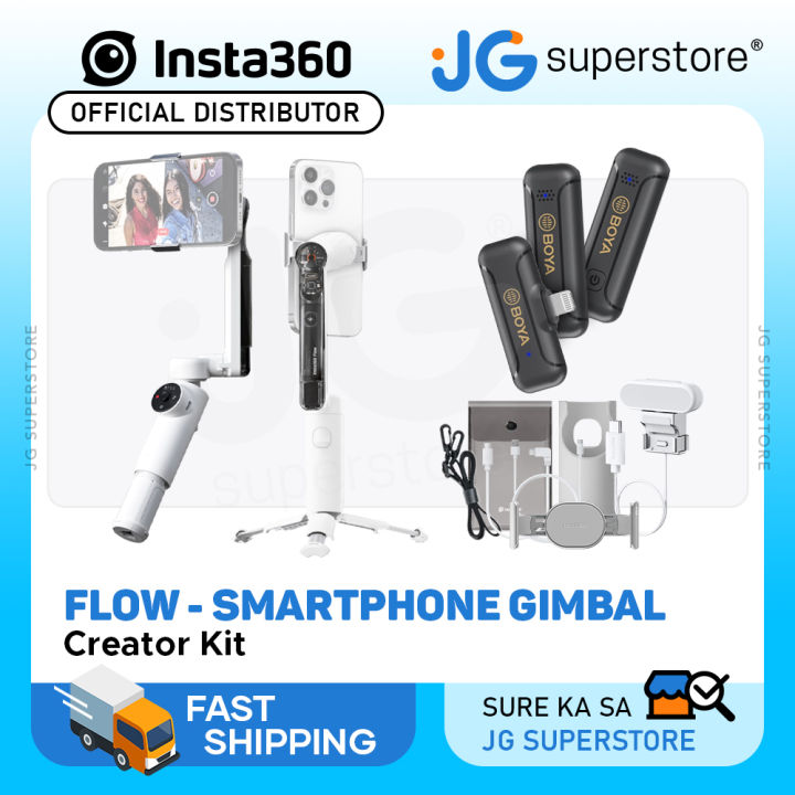 Insta360 Flow + Creator Kit AI-Powered Smartphone Tracking Stabilizer ...