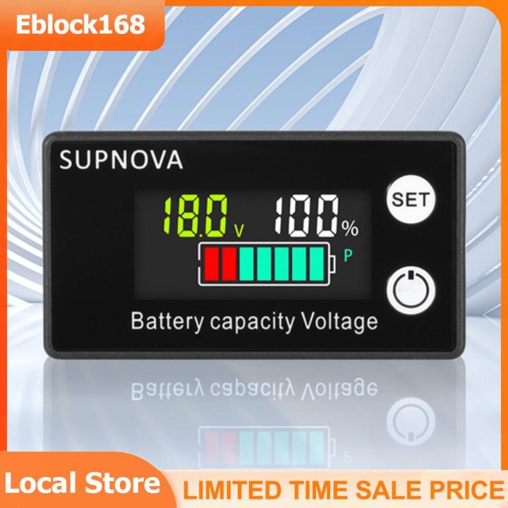 DC Battery Voltmeter DC 8V-100V Capacity Indicator Power Meter Lithium ...