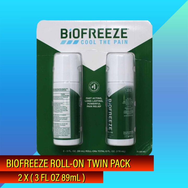 Biofreeze Roll-On Pain-Relieving Gel Twin Pack , 2x 3 FL oz | Lazada PH