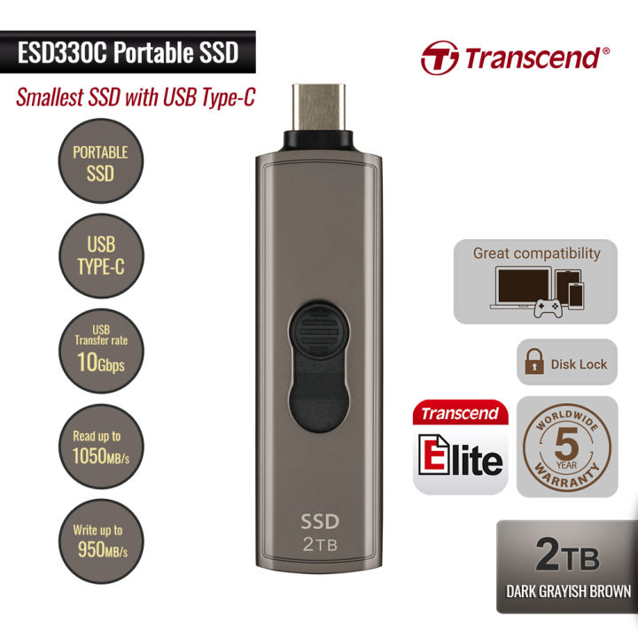 Transcend ESD330C SSD Eksternal USB Type-C - 2TB | Lazada Indonesia