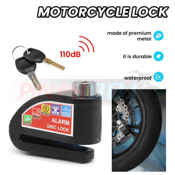 Motorcycle Alarm Lock Motorbike Anti-theft Lock Wheel Disc Brake ...