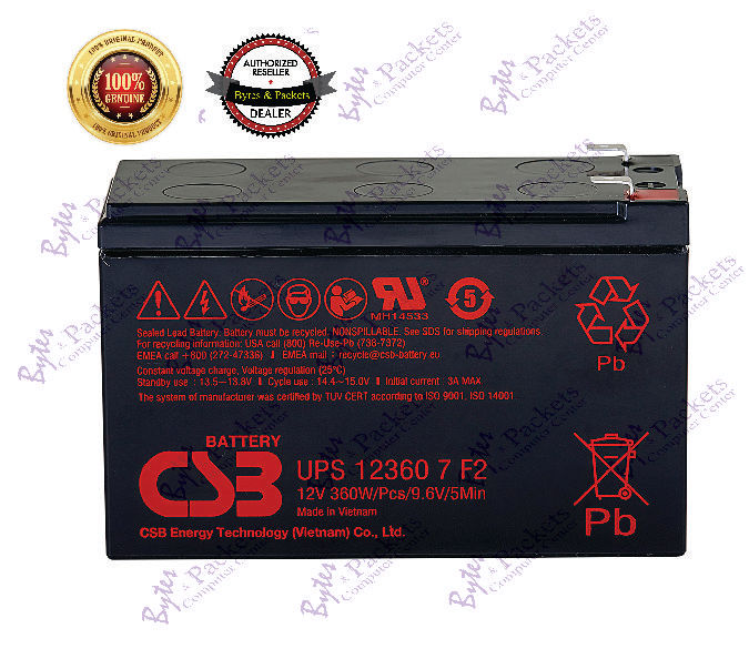CSB UPS Battery UPS123607 F2 Battery (12V 7.2Ah) | Lazada PH