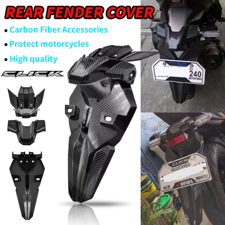 Pinph Honda Click Rear Fender Cover Garnish 3-In-1 Set Carbon For V2 ...