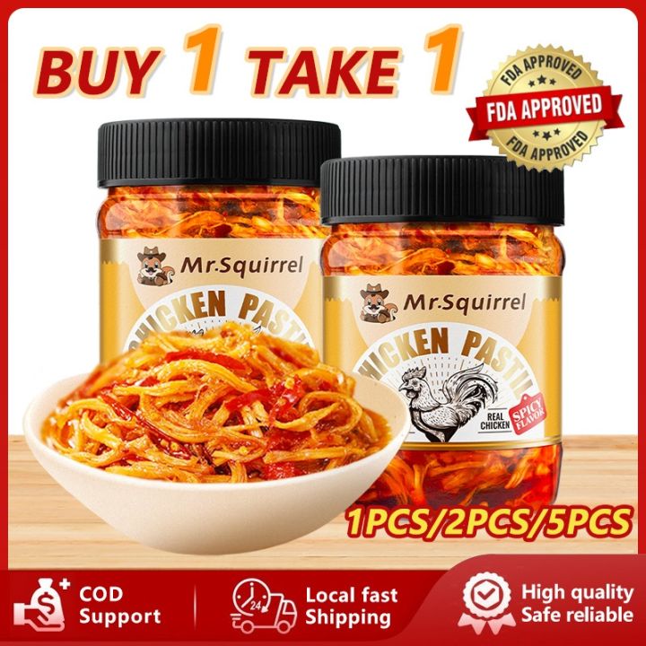 Buy 1 Take 1】Mr.Squirrel 220g Spicy Chicken Pastil Original Halal ...