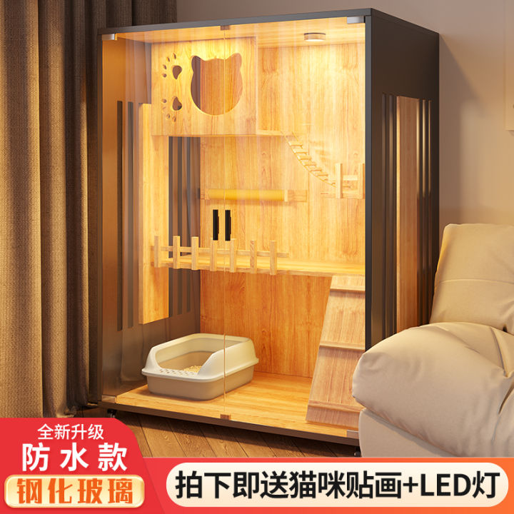Cat Cage Villa Super Free Space Home Cat Cage Indoor two-story luxury ...