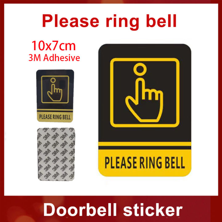 PLEASE RING BELL - PVC Plastic Doorbell Signage Sign Board 10x7cm 3M ...
