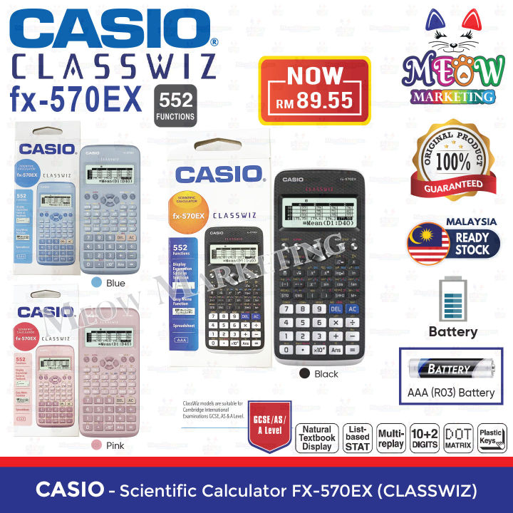 Casio Scientific Calculator FX-570EX (CLASSWIZ) (ORIGINAL) | Lazada