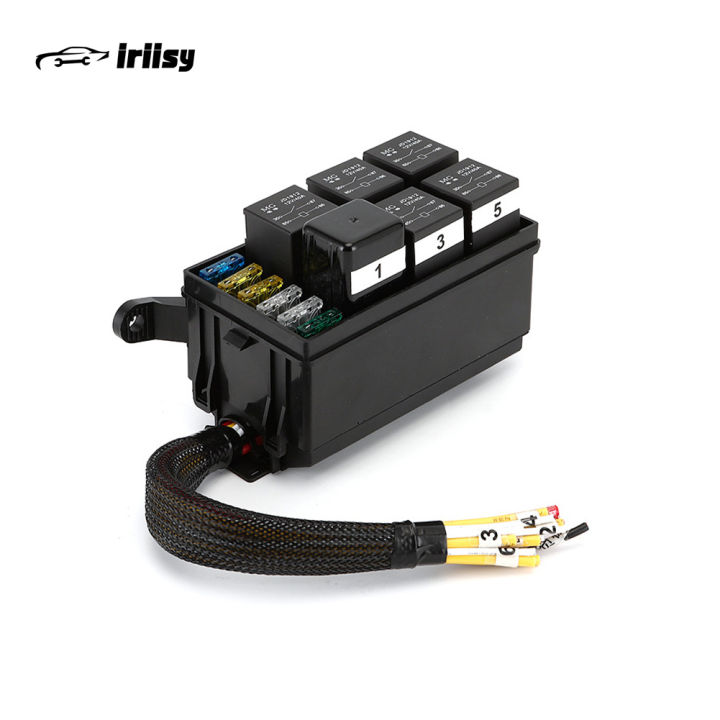 iriisy Car 12V/24V Relay Box 6 Slots Relay Block 6 Way ATC/ATO Fuse ...