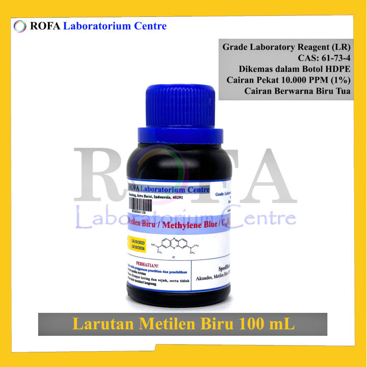 Larutan Metilen Biru / Methylene Blue / Metilen Blue 1% 100 - 1000 mL ...