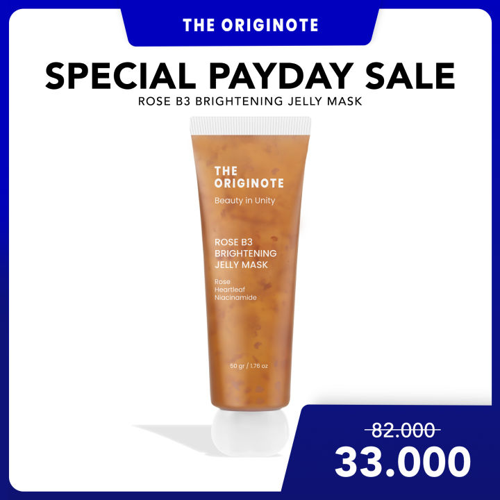 The Originote Rose B3 Brightening Jelly Mask 50gr Masker Mencerahkan ...