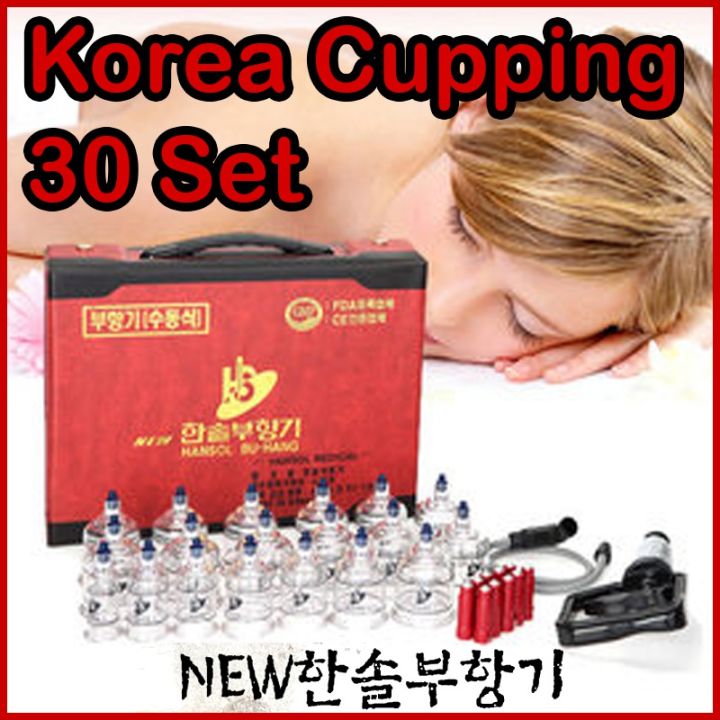 Hansol Buhang Korea 30 Cups Tempered Cupping Therapy Body Healthy ...