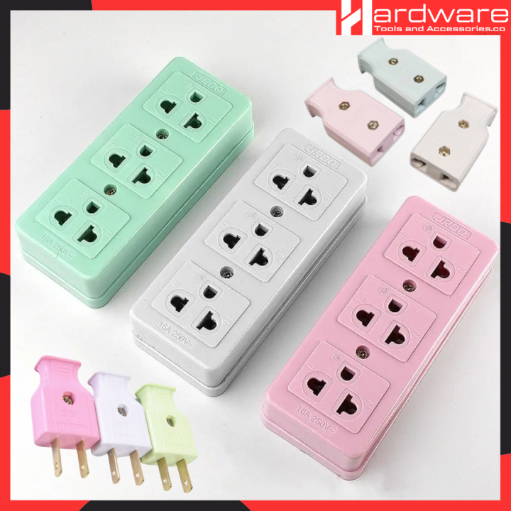Universal Socket outlet Extension Cord 3 Way 2Way Extension Socket ...