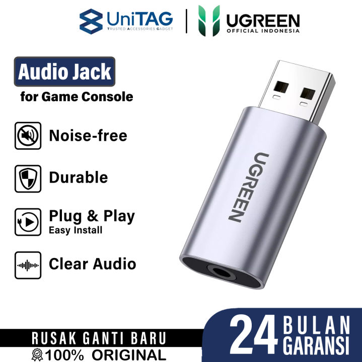 UGREEN Adapter USB to Audio 3.5mm TRRS Laptop PS4 PS5 Nintendo Switch ...