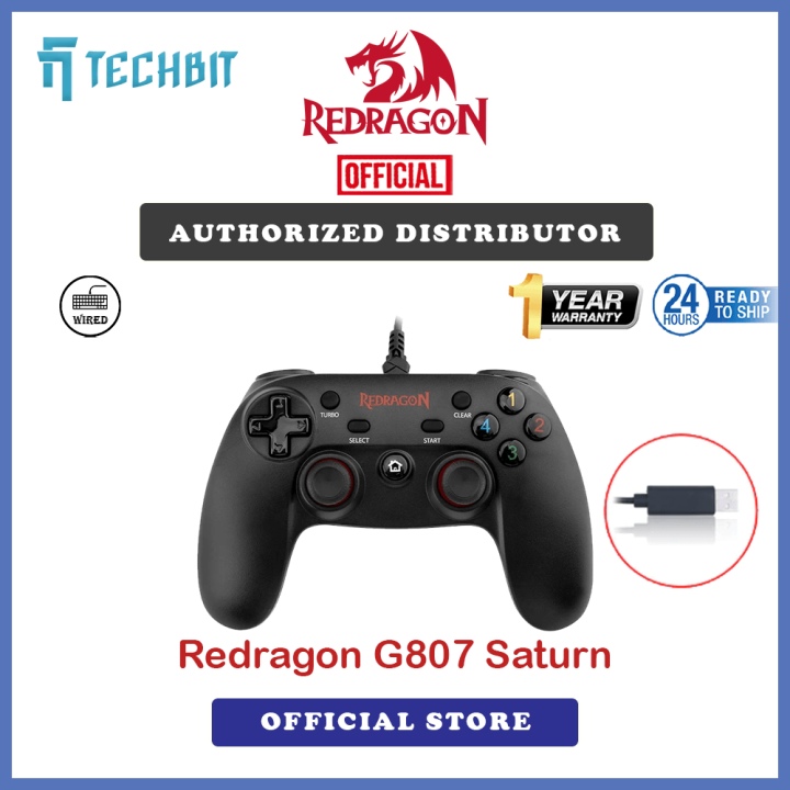 Redragon G807 SATURN Wired Gamepad, PC Windows Dual Vibration | Lazada