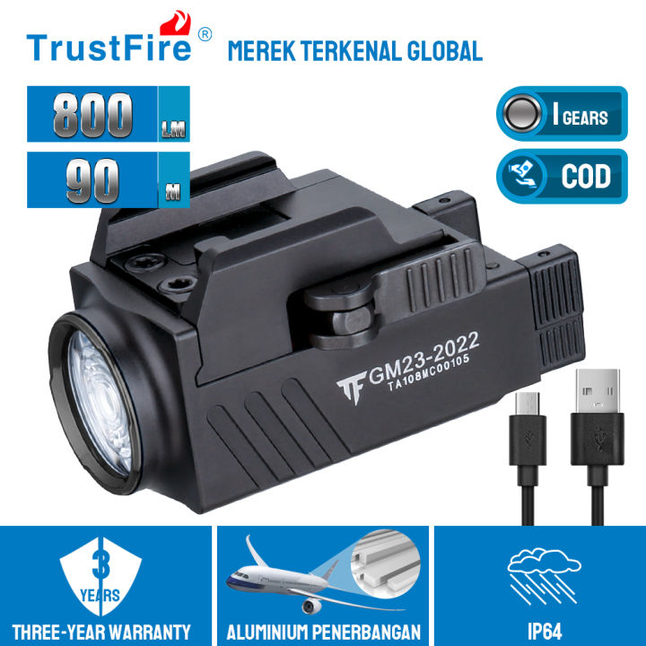 TrustFire GM23 800lm LED Glock ไฟฉายยุทธวิธีพร้อมอุปกรณ์ถอดและถอดอย่าง ...