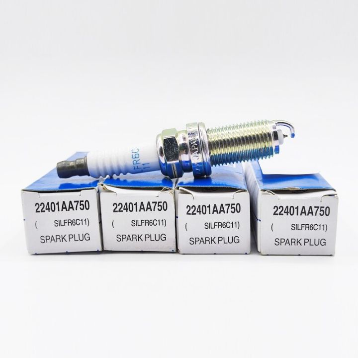4PCS 22401-AA750 SILFR6C11 Iridium Spark Plug For Subaru Impreza ...
