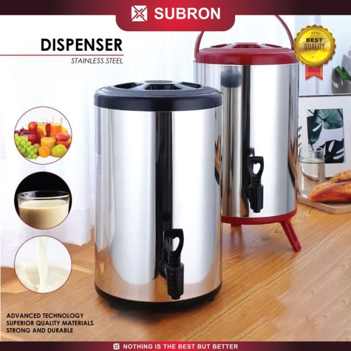 Subron Water Jug Stainless Steel Hot Cold 8 Ltr Coffee Juice Dispenser ...