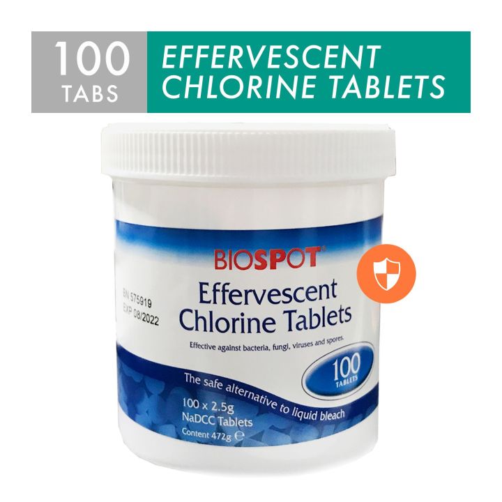 BIOSPOT Effervescent Chlorine Tablets, 2.5g NaDCC - 100 Tabs ...