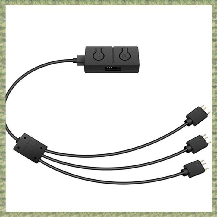 (GETI) 5V/3pin ADD-RGB to 12V/4PIN Adapter with 3-Way Splitter 5V ARGB ...
