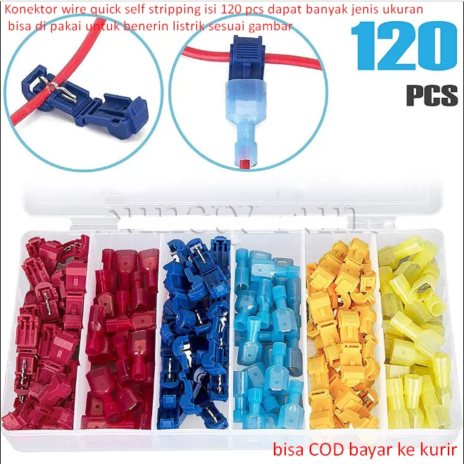 Konektor wire quick self stripping isi 120 pcs dapat banyak jenis ...