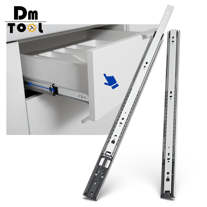 DM 40 Wide Three-section Drawer Track Thickened Mute Pull Out Cabinet ...