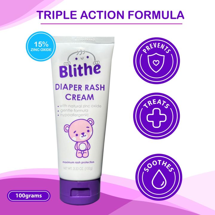 blithe baby diaper rash cream 100g 15% zinc oxide gel ointment rashes ...