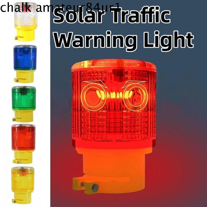 LKAMAT Solar Powered Solar Traffic Warning Light 3 LED Rain-proof ...