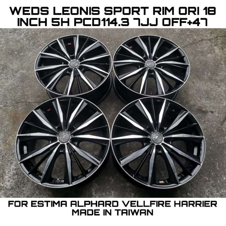 Weds Leonis Sport Rim Ori 18 Inch 5H Pcd114.3 7jj Off+47 For Estima ...