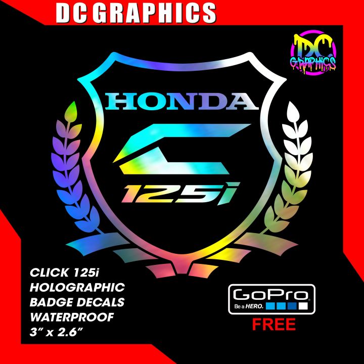 HONDA CLICK 125i HOLOGRAPHIC BADGE STICKER | Lazada PH